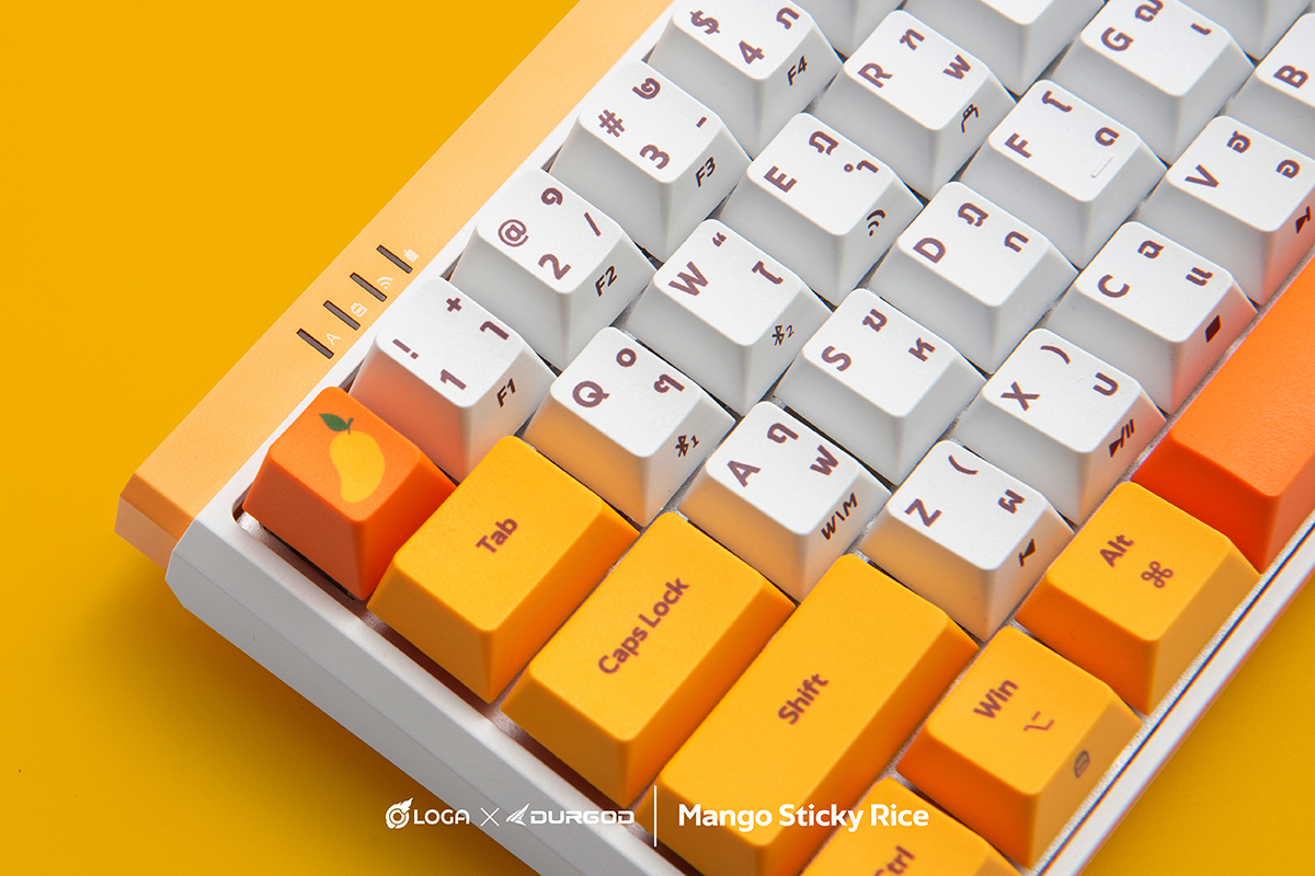 LOGA X Durgod : Mango sticky rice [ Wireless mechanical keyboard ] | Shopee Thailand