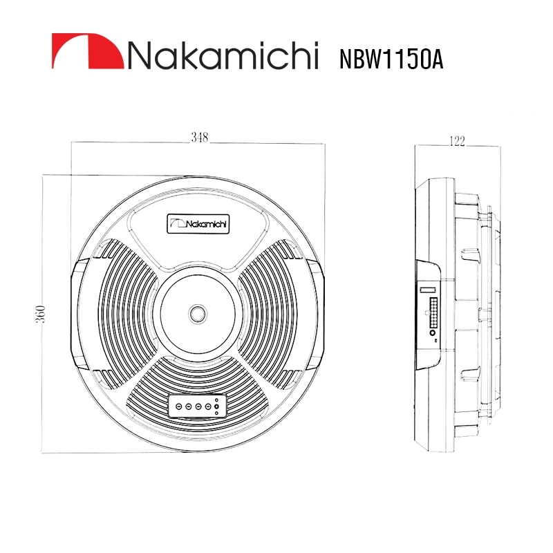 NAKAMICHI BASS BOX ซับหลุมยางอะไหล่ 11นิ้ว NBW1100A /NBW1150A เครื่อง ...