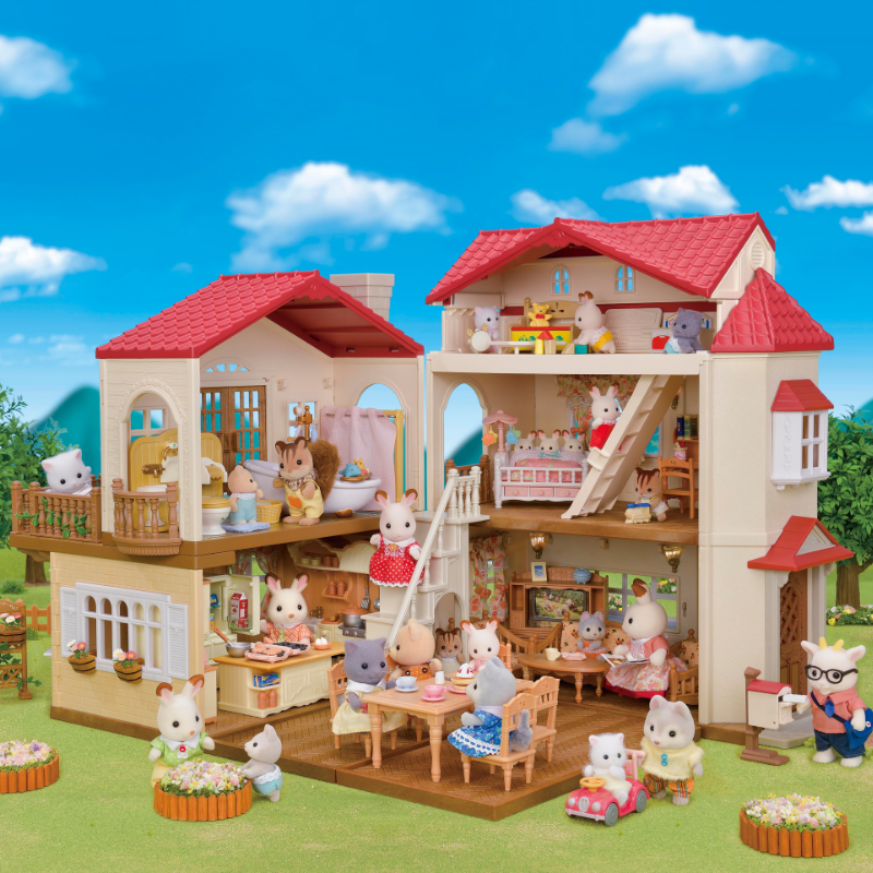 Sylvanian Families Red Roof Country Home Gift Set -Secret Attic ...