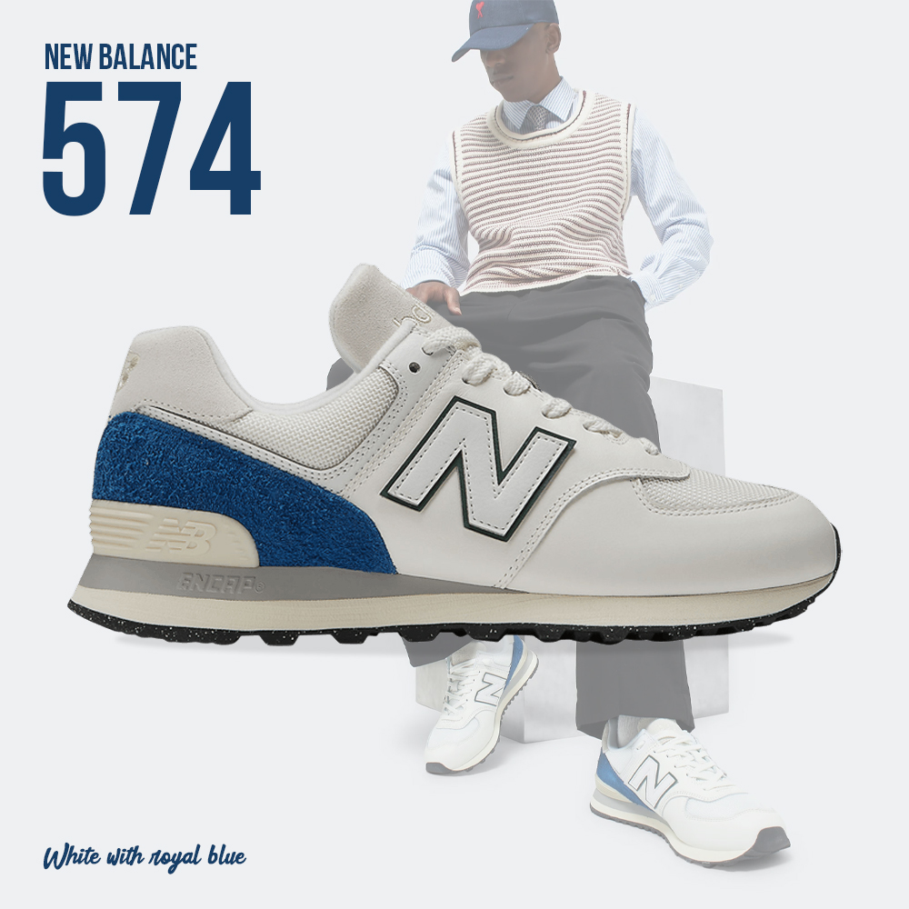 New Balance รองเท้าผ้าใบ รองเท้าแฟชั่น NB UX 574 LFSTY U574UI2 WHBL ...