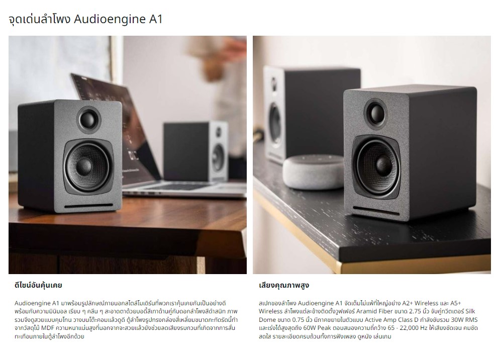 ลำโพง Audioengine A1 Home Audio Speaker | Shopee Thailand