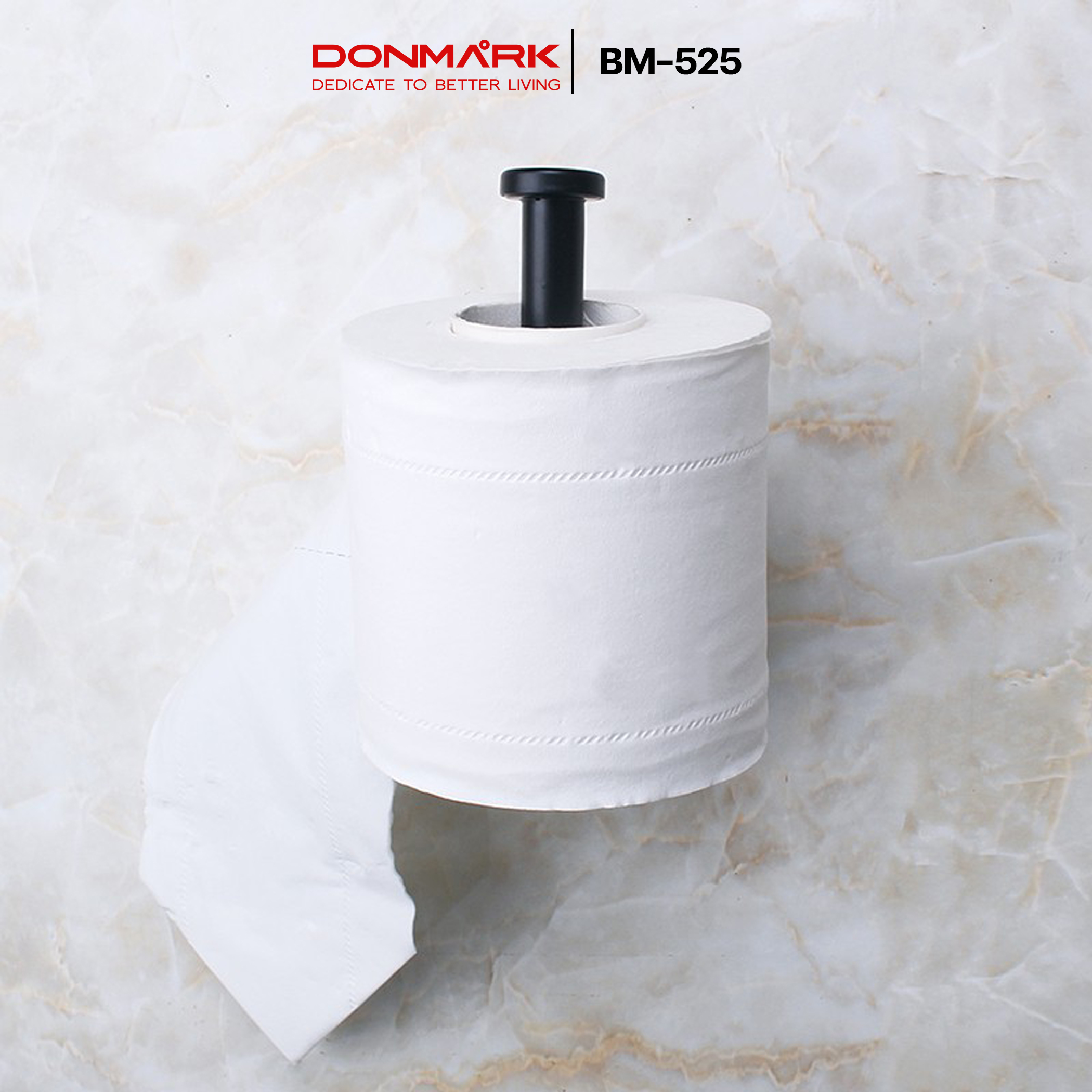 DONMARK ที่แขวนกระดาษชำระ แบบม้วน สแตนเลส สีดำ รุ่น BM-525 | Shopee Thailand