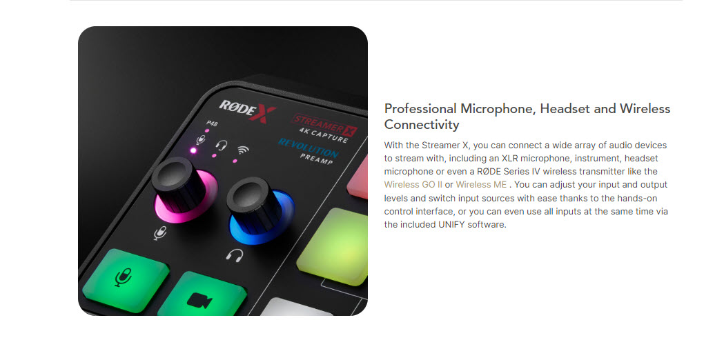 RODE Streamer X (แคปเจอร์การ์คุณภาพสูง)(แคปเจอร์การ์ดพร้อมระบบAudio Interface)(ProPlugin ...