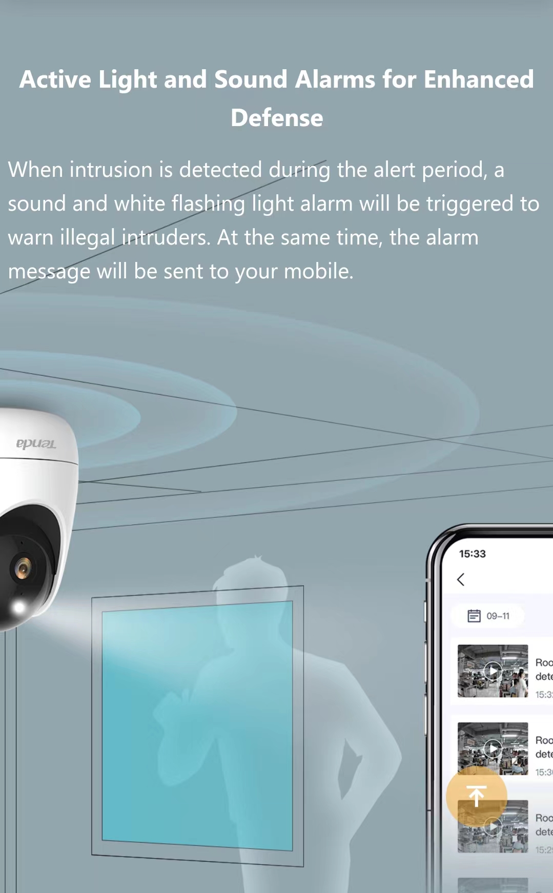 Tenda กล้องวงจรปิดไร้สาย Wifi 3MP IP Security Camera ภาพคมชัดความ ...