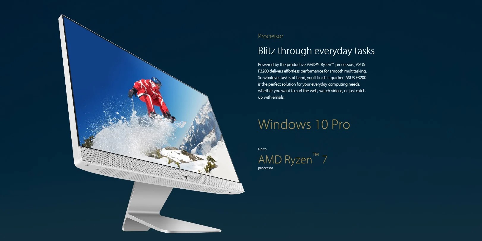 ASUS F3200 (F3200WYAK-BA003M), All In One PC, 21.5" FHD (1920x1080 ...