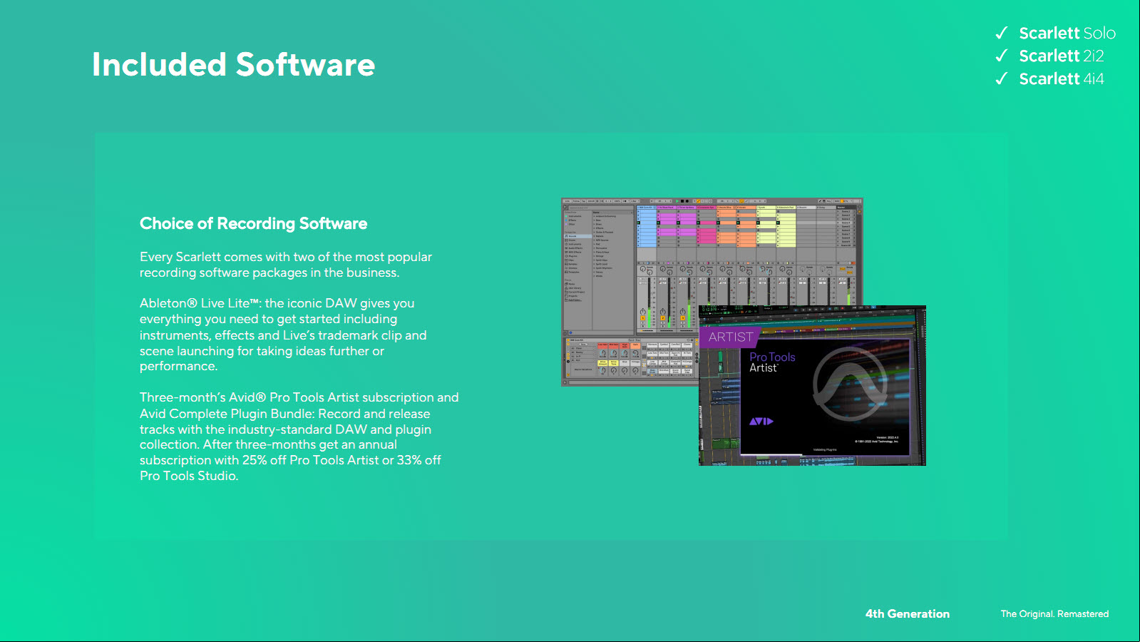 Focusrite Scarlett 2i2 Studio (Gen 4) ชุดบันทึกเสียง audio interface ...