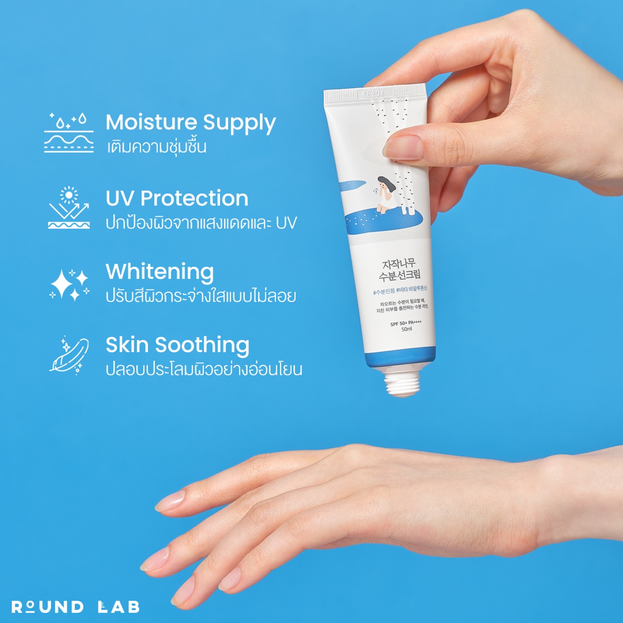 ROUND LAB - Birch Juice Moisturizing Sunscreen SPF 50+PA++++ (50 ml ...