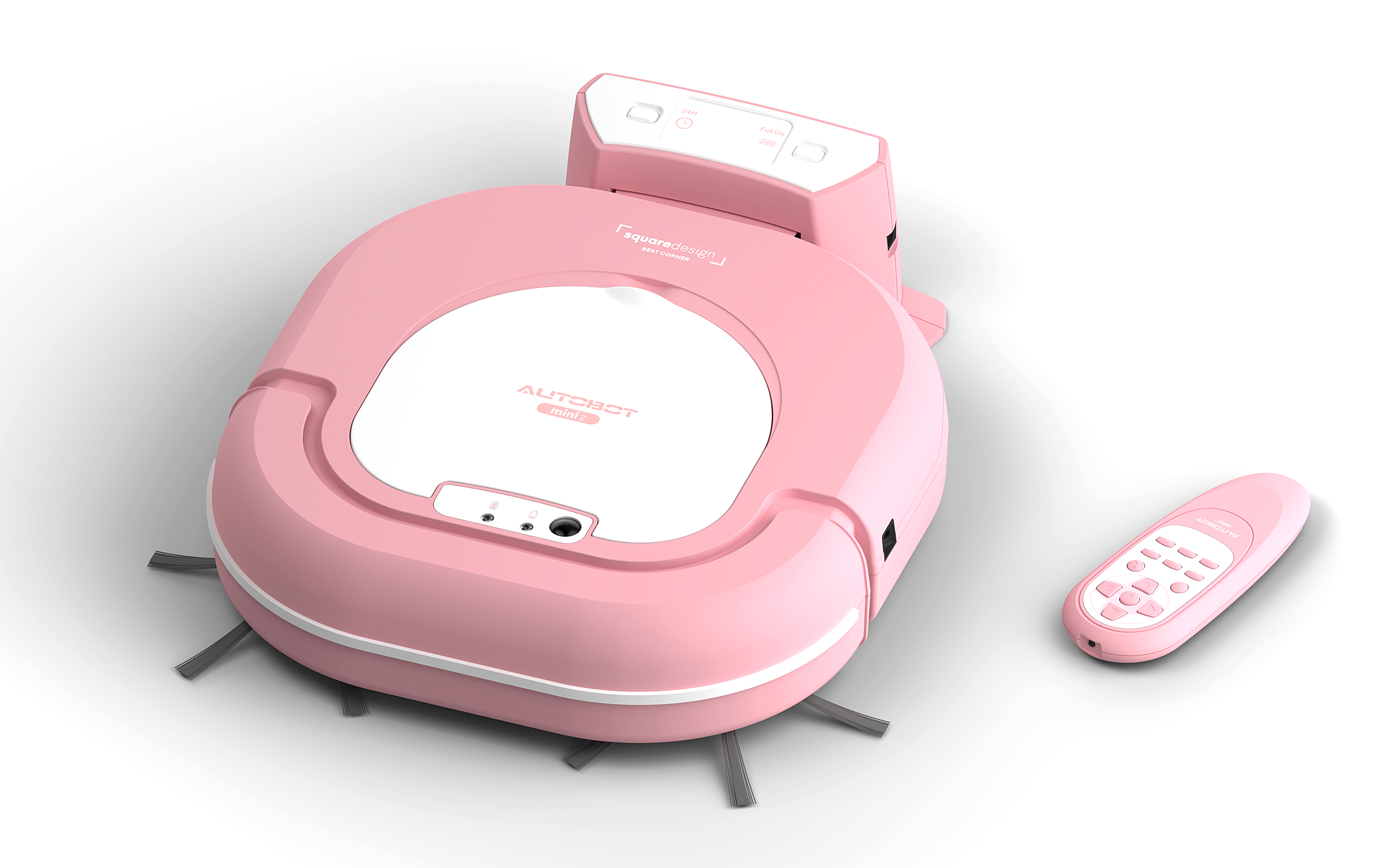 AUTOBOT Mini 2 pink หุ่นยนต์ดูดฝุ่น ถูพื้น กลับแท่นชาร์จอัตโนมัติ robot ...