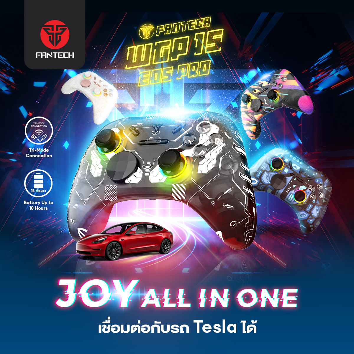 FANTECH Wireless gaming controller จอยเกมมิ่งไร้สาย / bluetooth รองรับ ...