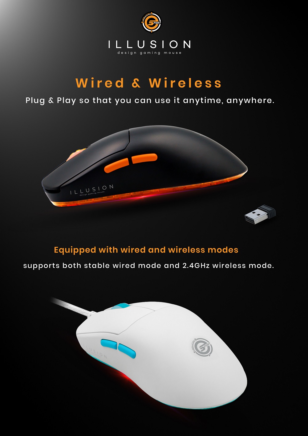 [เก็บโค้ด ส่งฟรี] Neolution E-Sport Gaming Mouse ILLUSION เมาส์ไร้สาย ...