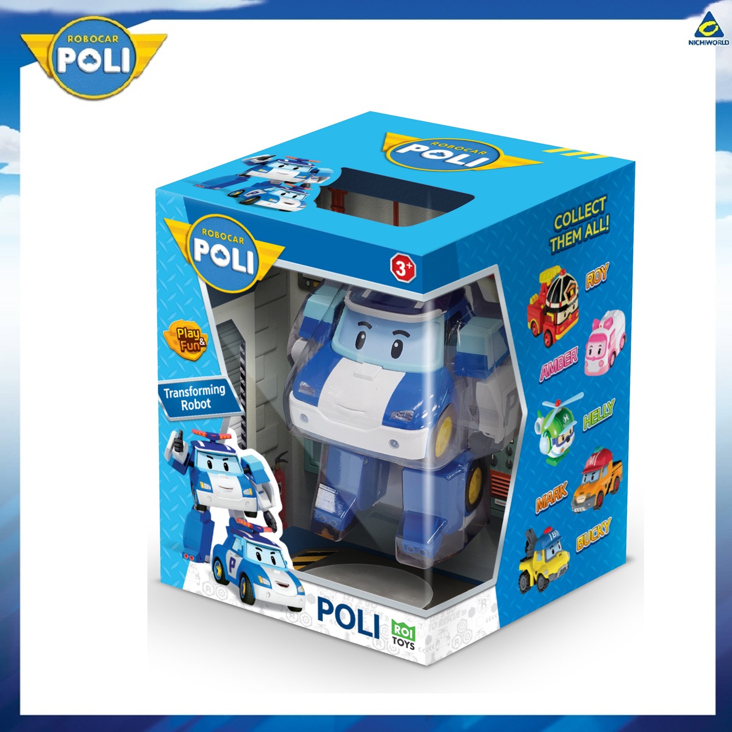 ROBOCAR POLI Poli Transforming Robot 4" ของเล่นหุ่นยนต์ยนต์แปลงร่างโพลี ...