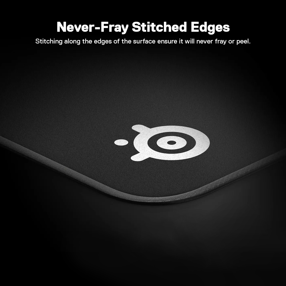 SteelSeries QcK Edge Gaming Mousepad แผ่นรองเม้าส์ แบบ Control รุ่นเย็บขอบ ผ้า Micro-woven cloth ...