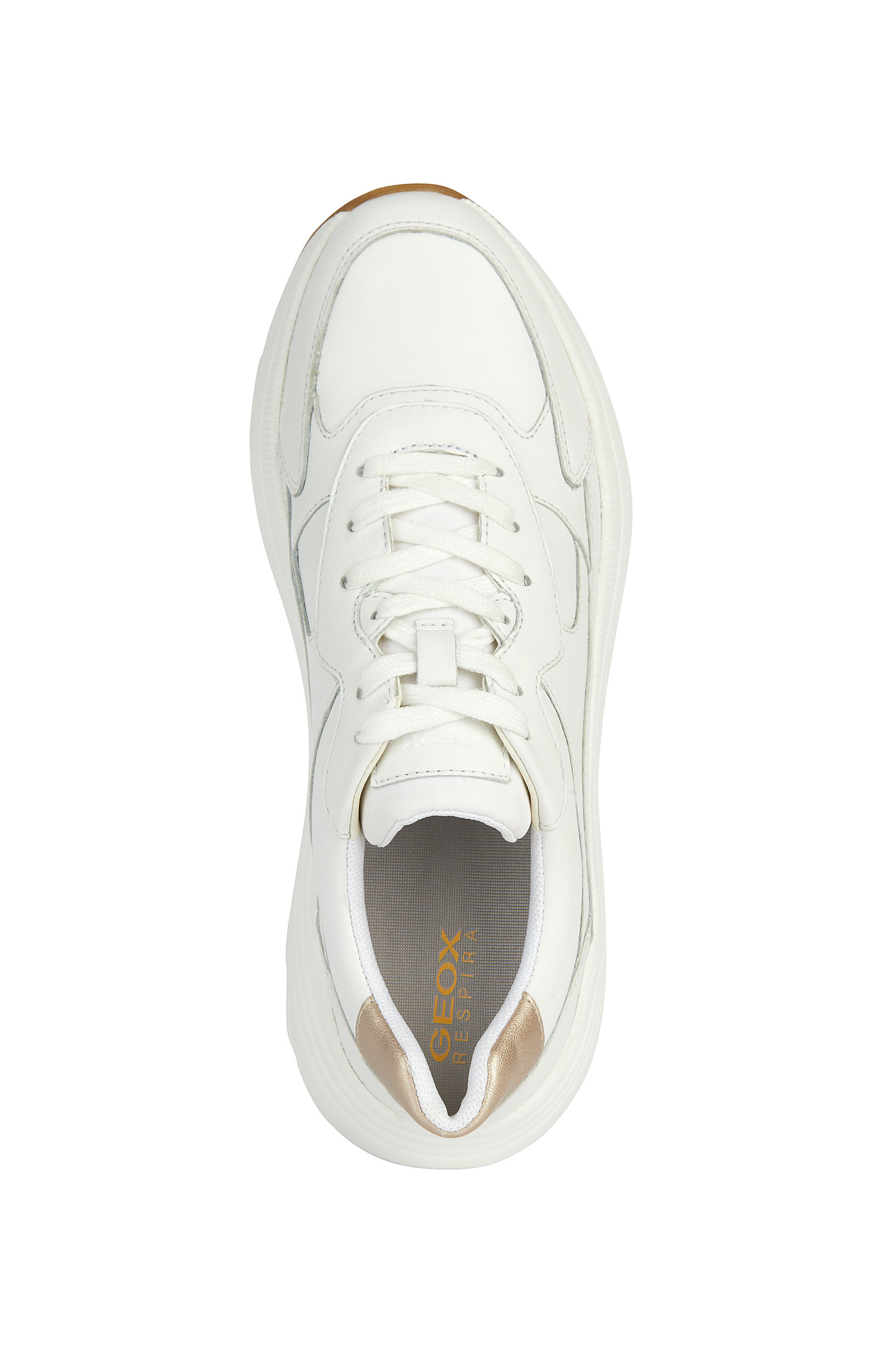 GEOX รองเท้าลำลองผู้หญิง รุ่น D DIAMANTA - WHITE/GOLD (D45UFBC1327F ...