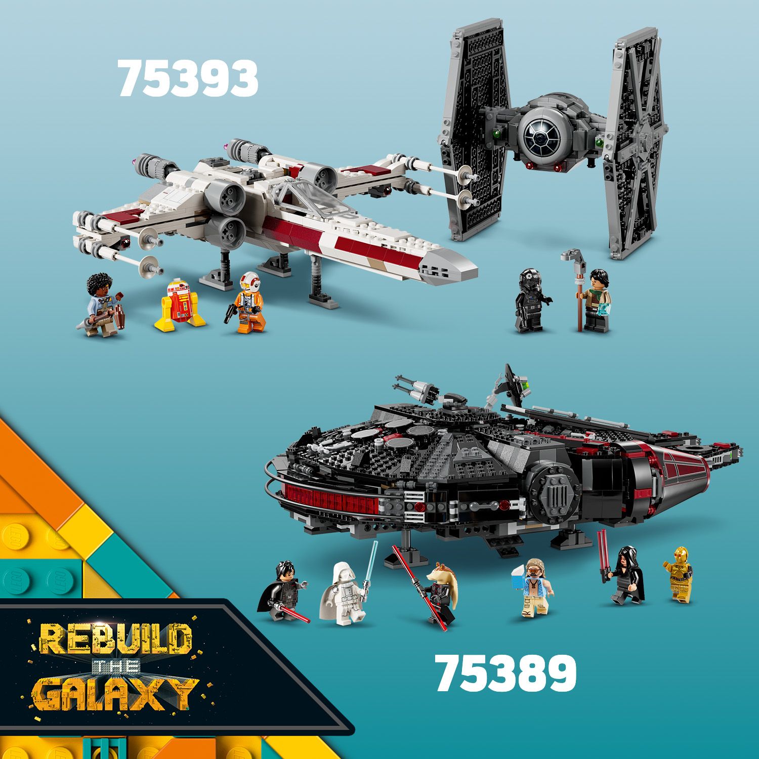 LEGO Star Wars 75393 TIE Fighter & X-Wing Mash-up (1063 Pieces ...