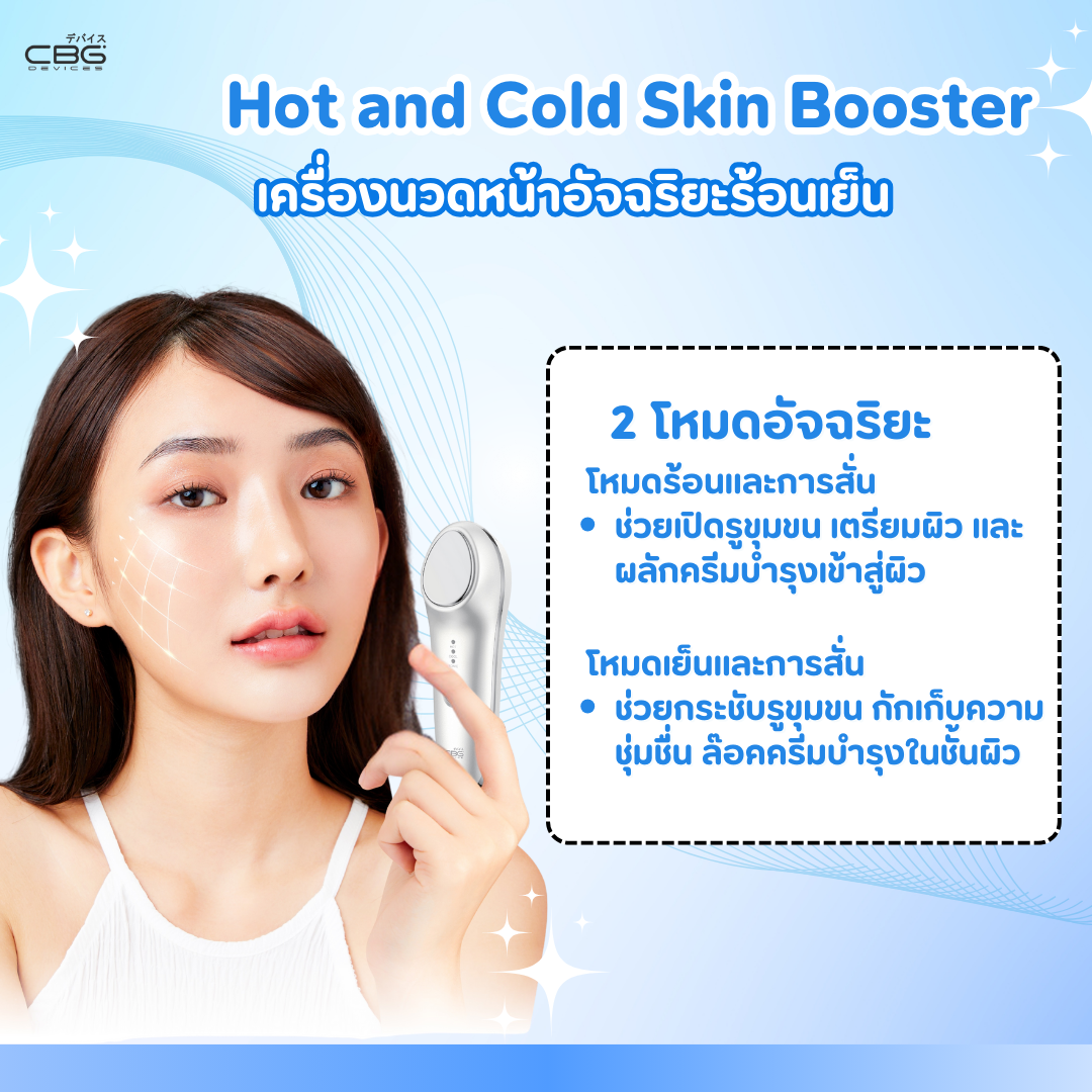 CBG Devices Hot and Cold Skin Booster เครื่องนวดหน้าอัจฉริยะร้อนเย็น ...