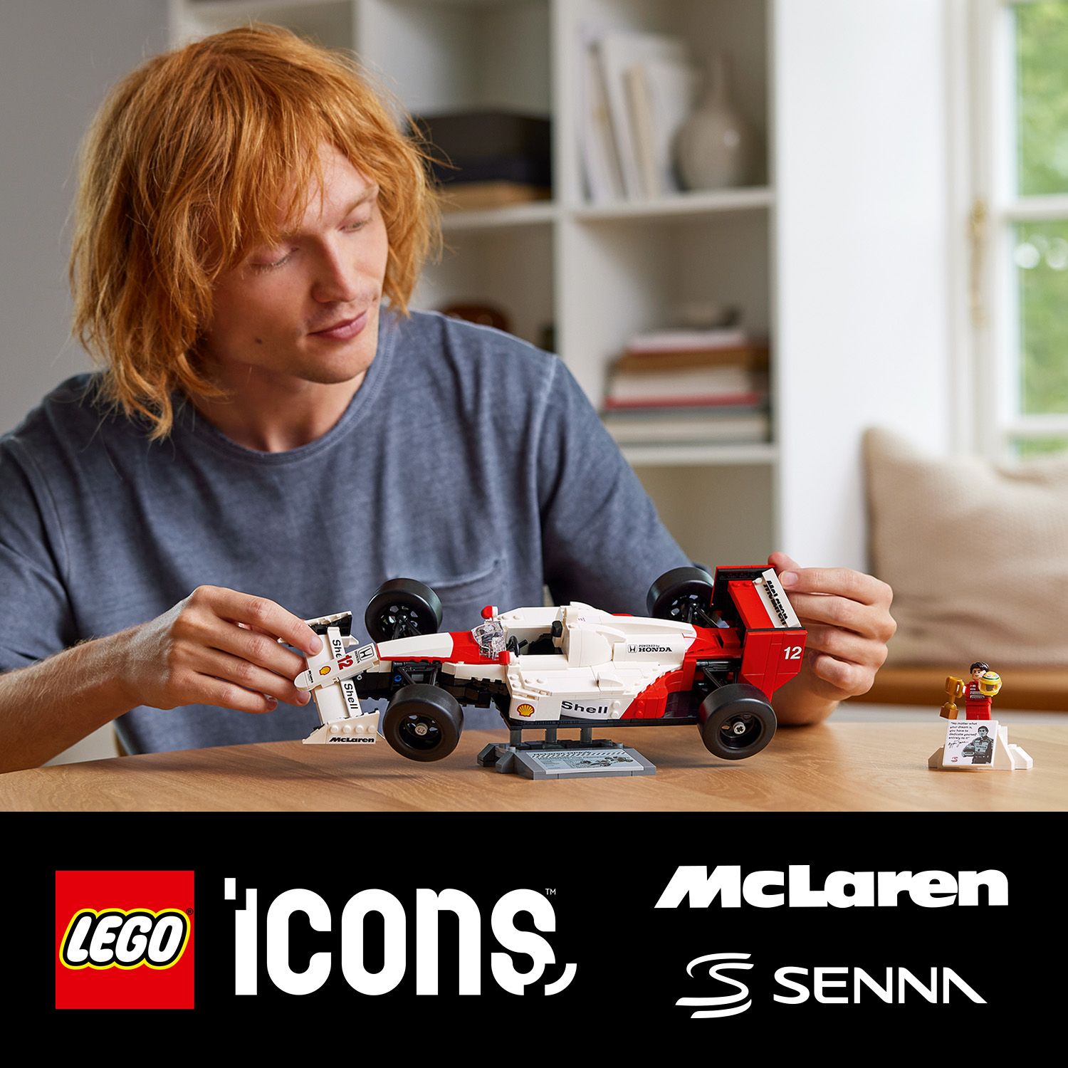 LEGO Icons 10330 McLaren MP4/4 & Ayrton Senna (693pcs.), Building ...