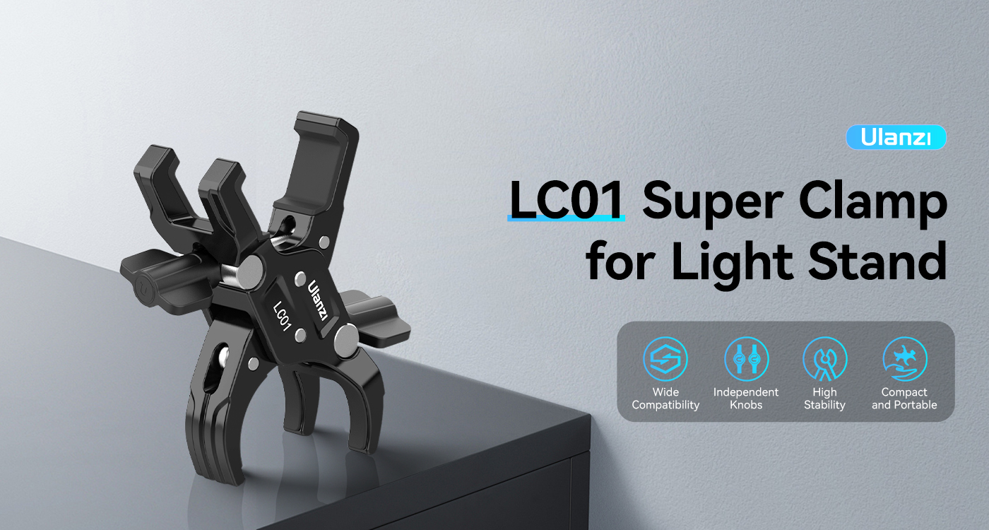 Ulanzi LC01 Super Clamp Mount for Light Stand แคลมป์ 2 ด้าน หนีบขาตั้ง ...