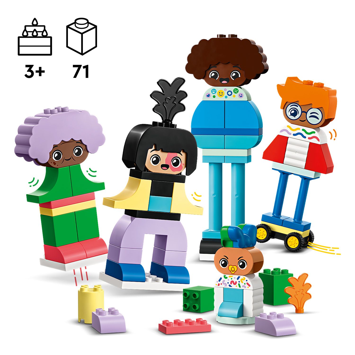 LEGO DUPLO Town 10423 Buildable People with BigEmotions Building Set ...