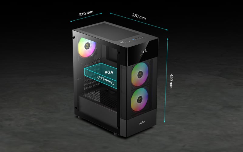 CASE (เคส) GAMDIAS AURA GC5 ARGB (BLACK) (ATX) | Shopee Thailand