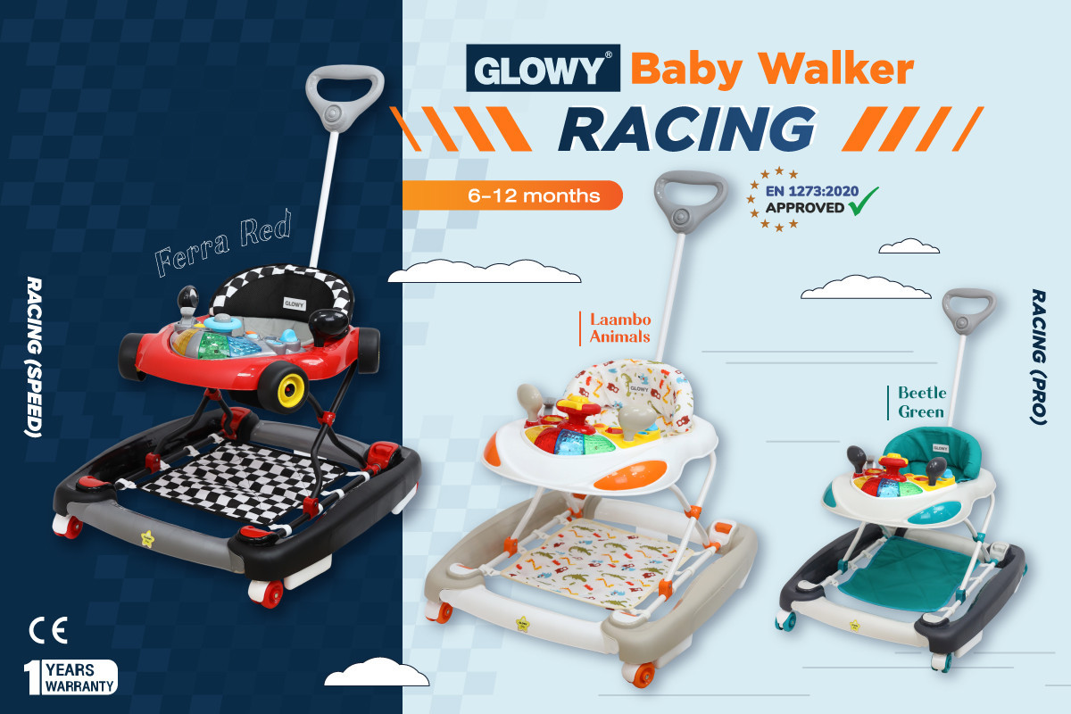Glowy Baby Walker Racing รถหัดเดิน เหมาะสำหรับเด็กอายุตั้งแต่ 6 ถึง 12 ...