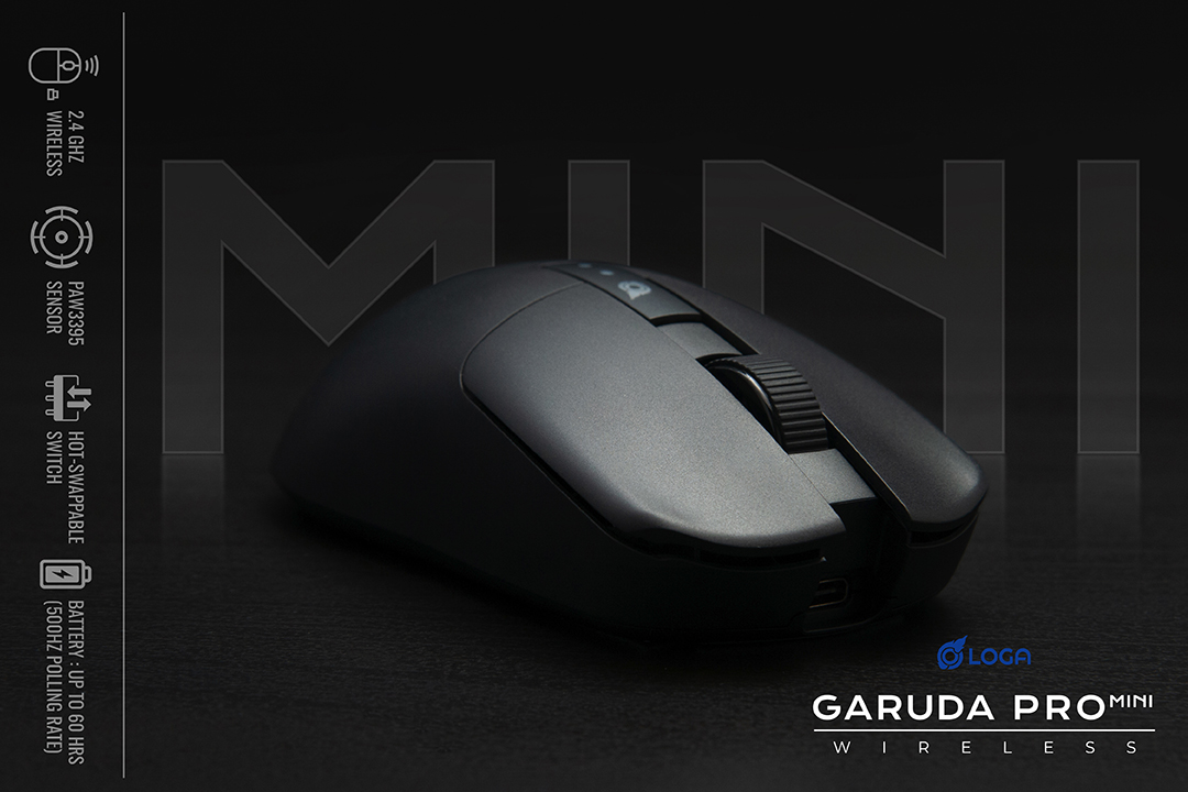 LOGA Garuda Mini : Wireless gaming mouse (2.4GHz, Bluetooth, Hot ...