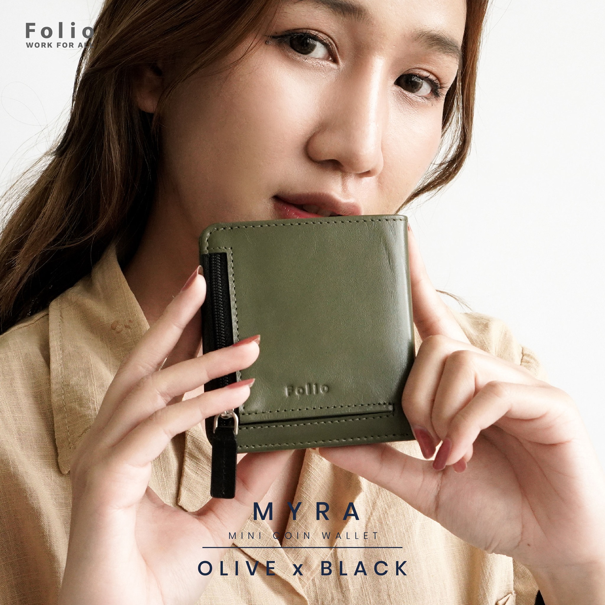 FOLIO: Myra Coin Wallet กระเป๋าสตางค์ใบสั้น บริการปั้มชื่อฟรี-18608 ...
