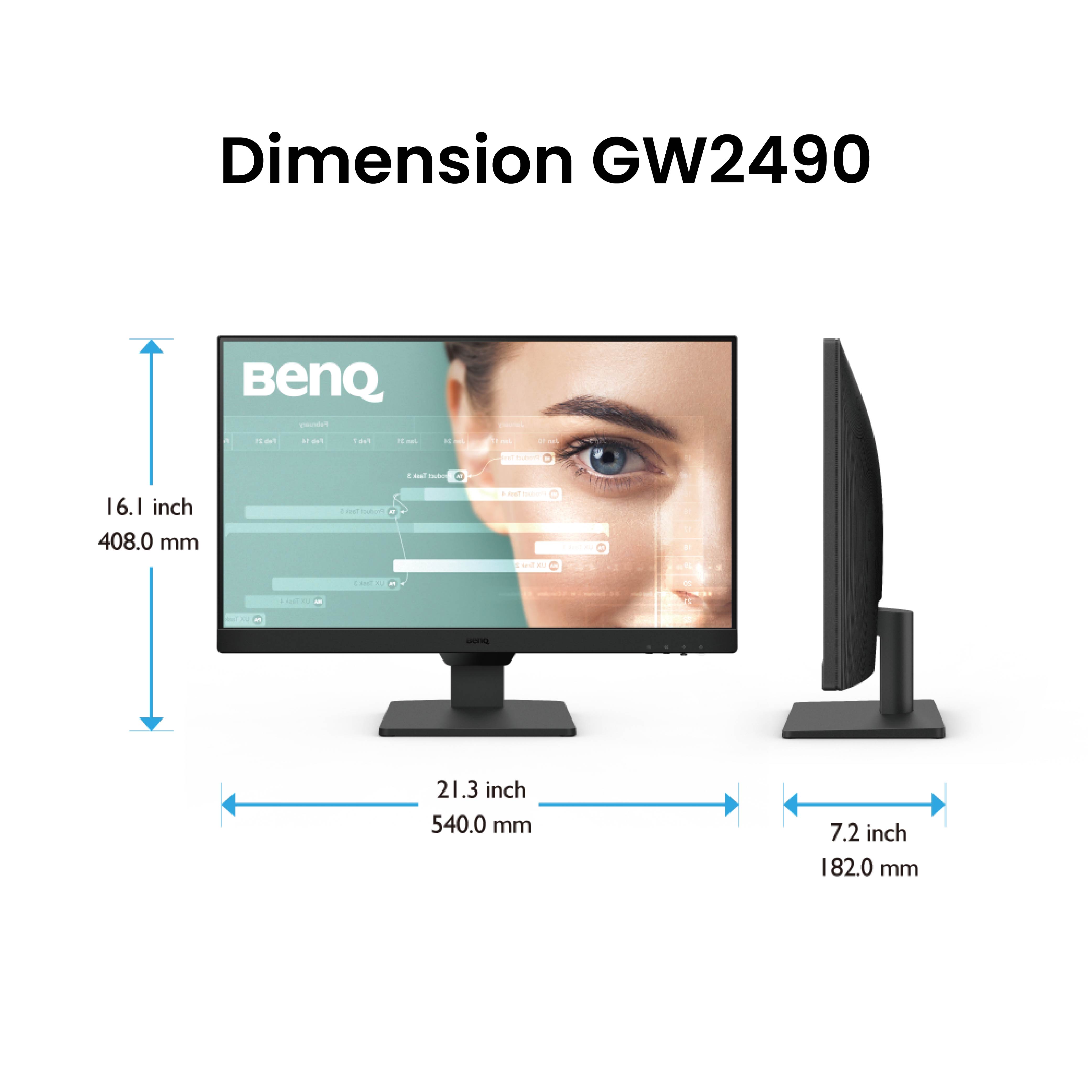 BenQ GW2490 23.8นิ้ว 100Hz IPS FHD Brightness Intelligence Monitor (จอ ...