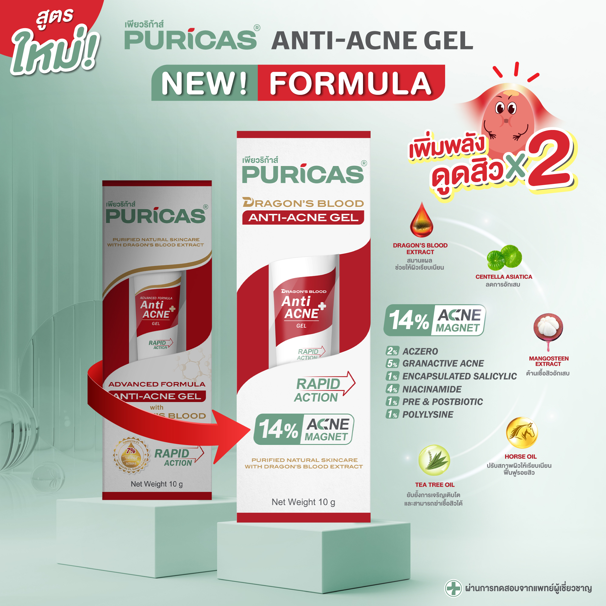 Puricas Acne& Dark spot Set (Intensive dark spot ขนาด 8g. & Acne gel ขนาด 10g. | Shopee Thailand