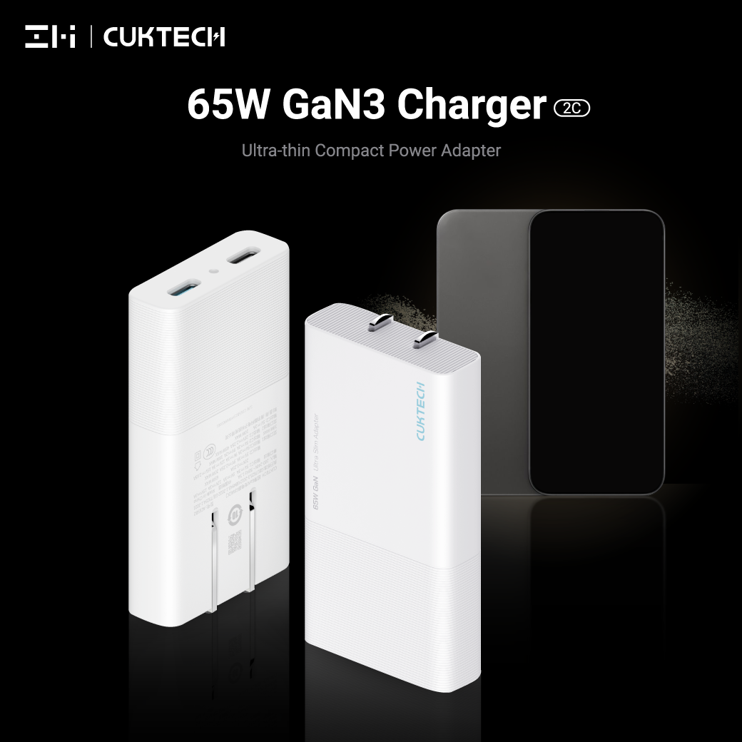[ลดเหลือ 849] ZMI CUKTECH AC65B2 GaN 65W หัวชาร์จ USB-C 2 พอร์ต สำหรับ ...