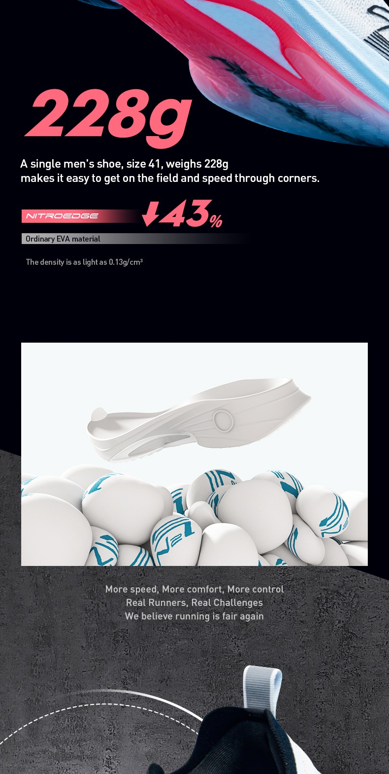 ANTA Mach 3 Pro รองเท้าวิ่งผู้ชาย Road Racing Nitroedge รองเท้ากีฬา ...