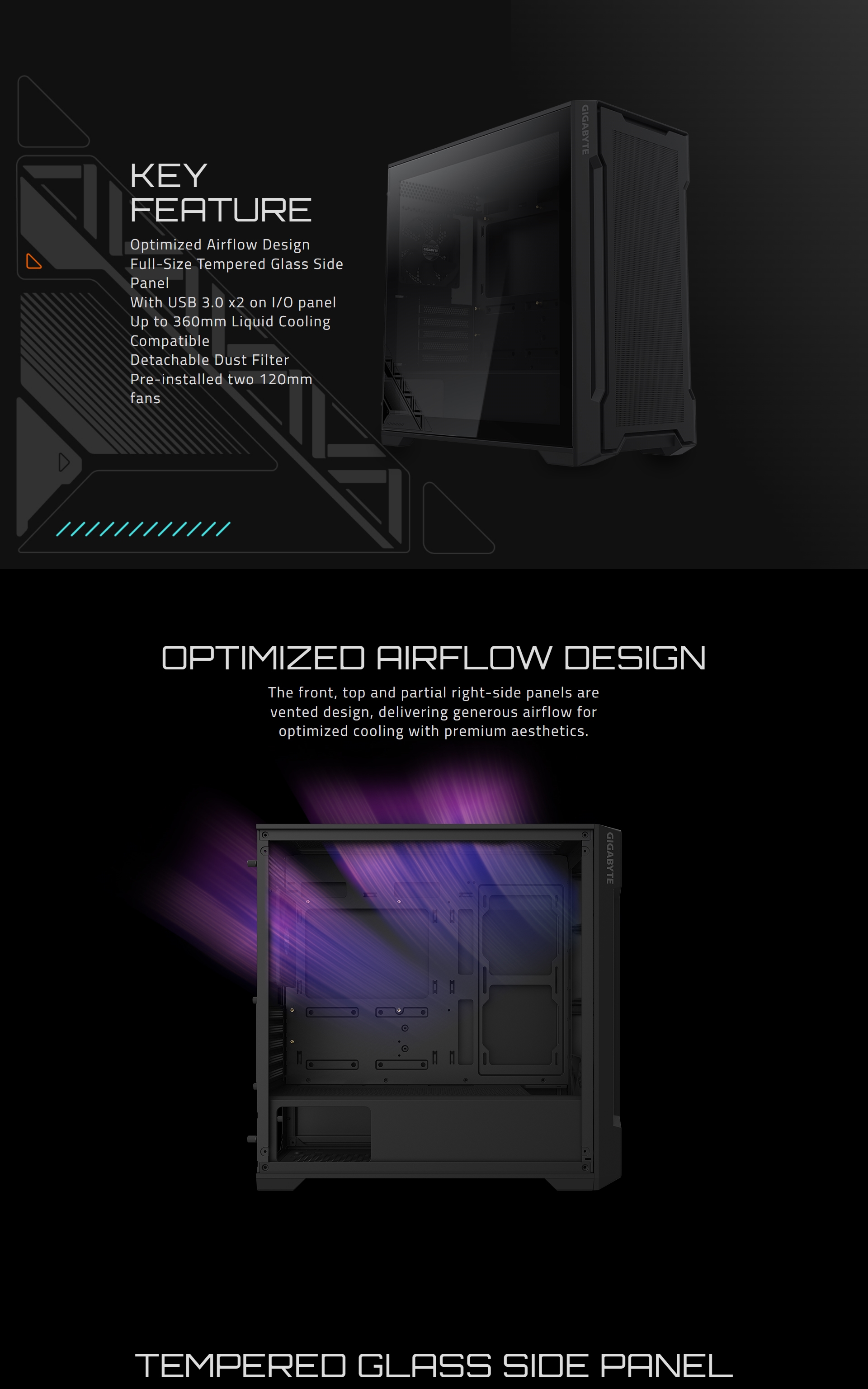 GIGABYTE CASE (เคสเกมมิ่ง) C102 GLASS | mATX | 1 Year Warranty (C102G ...