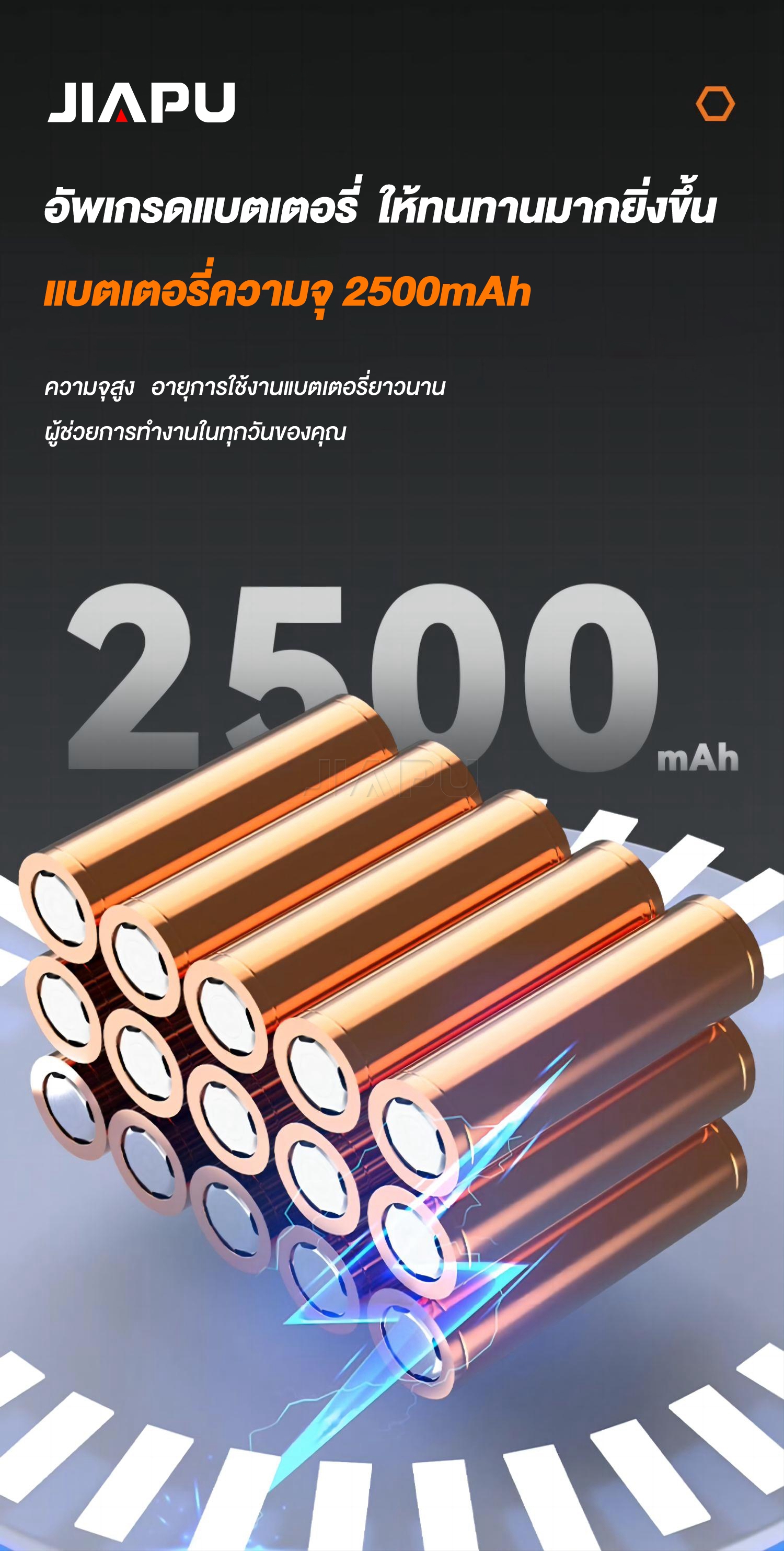 JIAPU บล็อกแบต ประแจไฟฟ้าไร้สาย คุณภาพสูง แบต 2 ก้อน ประแจไฟฟ้าประแจ ...