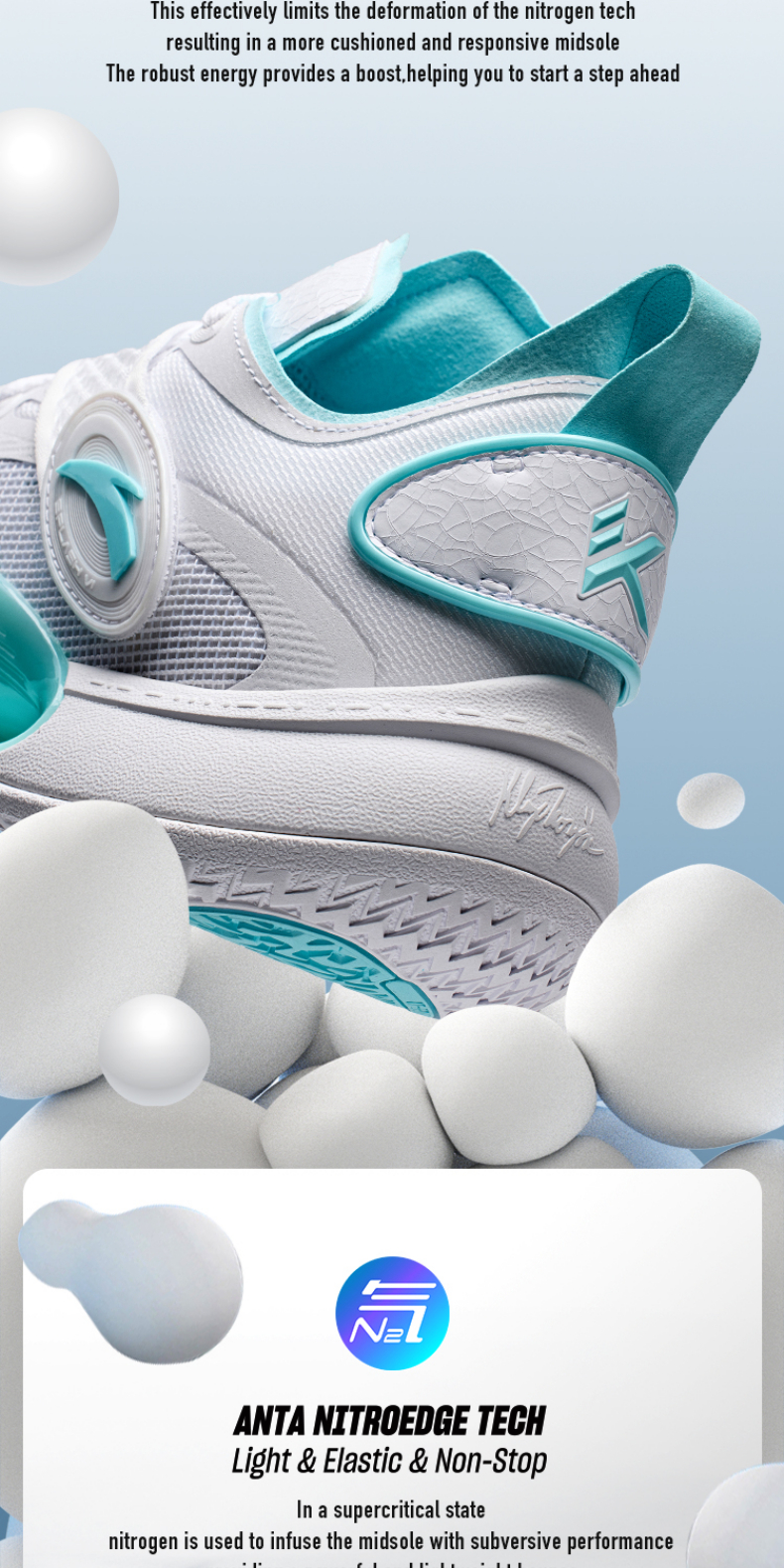 ANTA Splash 6 KT Men Basketball Shoes Nitroedge Sports Shoes 1124B1108 ...