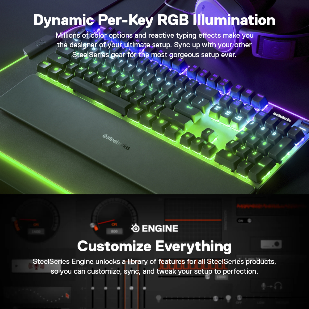 SteelSeries Apex 7 Mechanical Gaming Keyboard คีบอร์ดเกมมิ่งแมคคานิคอล ...