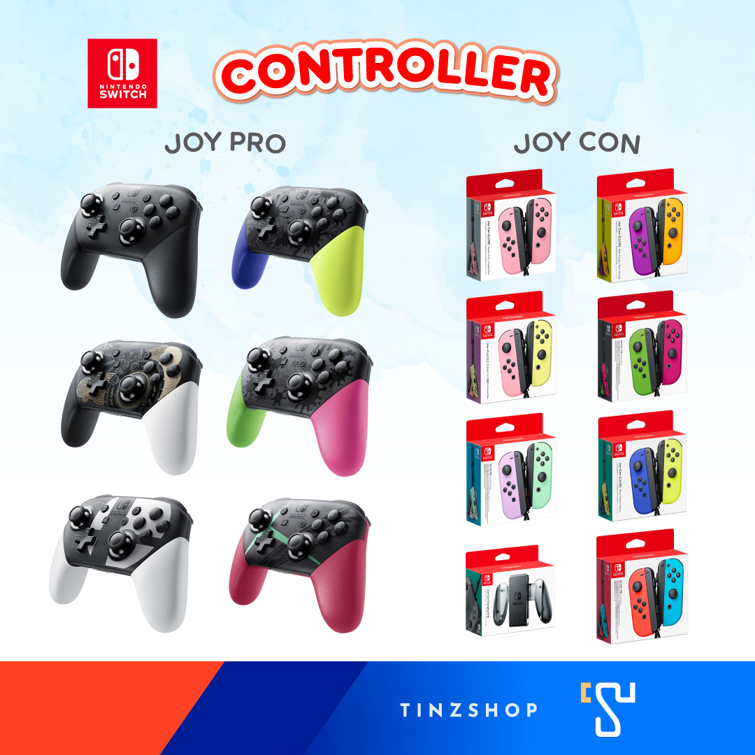 [ของแท้] Tinzshop Nintendo Joy Pro Controller , Joy Con Controller จอยน ...