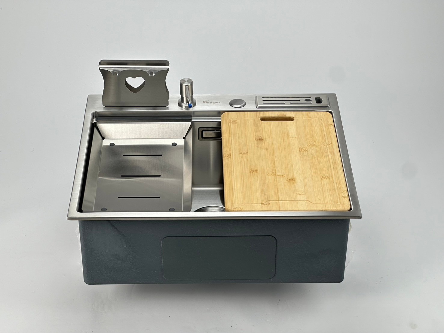 Forward ซิงค์ล้างจาน ซิงค์ล้างจานสแตนเลส อ่างล้างจาน สแตนเลส304 ขนาด75x47ซม stainless steel sink ...