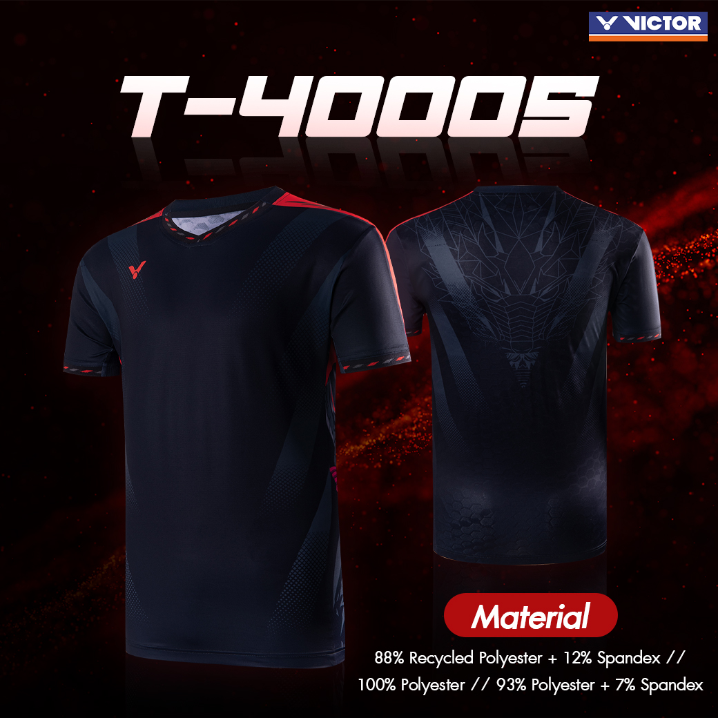 VICTOR เสื้อกีฬาแบดมินตัน แขนสั้น รุ่น T-40005 | Shopee Thailand