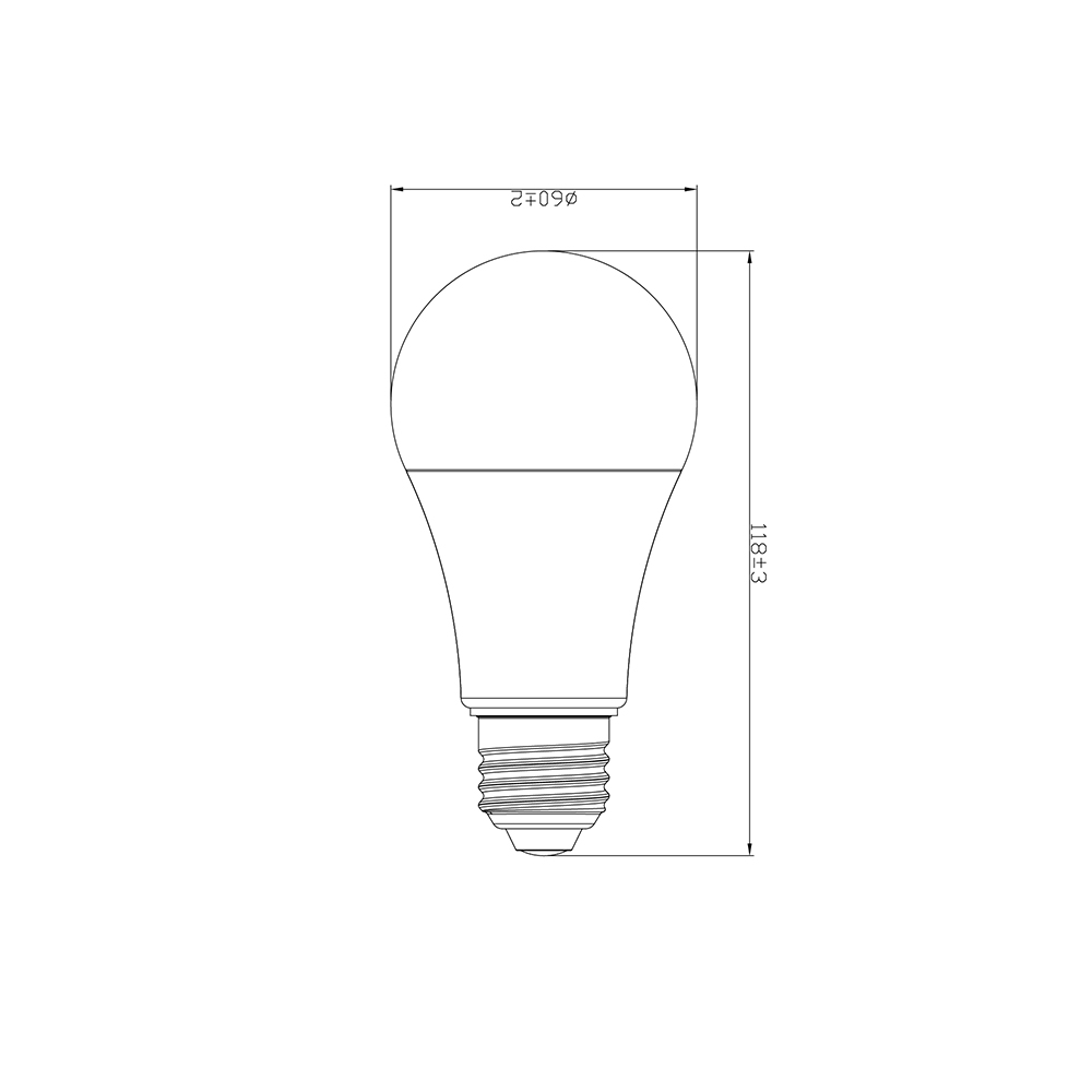 รุ่นใหม่[1 แถม 1]"SHINING หลอดไฟ LED BULB A60 14 วัตต์ แสงขาว เหลือง ...