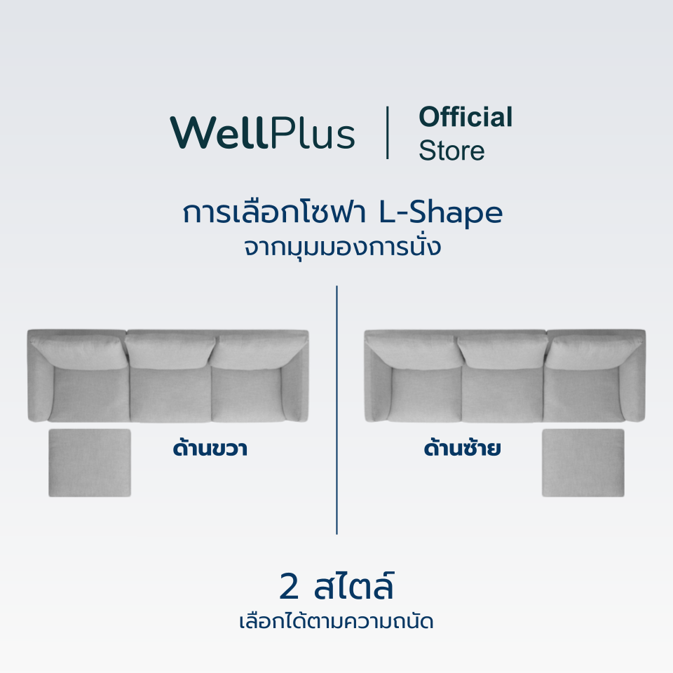 Wellplus โซฟาหนัง L-Shape สวยมาก รุ่น Maple เช็ดทำความสะอาดได้ง่าย กันน้ำ กันฝุ่น มีแบบหนัง และ ...