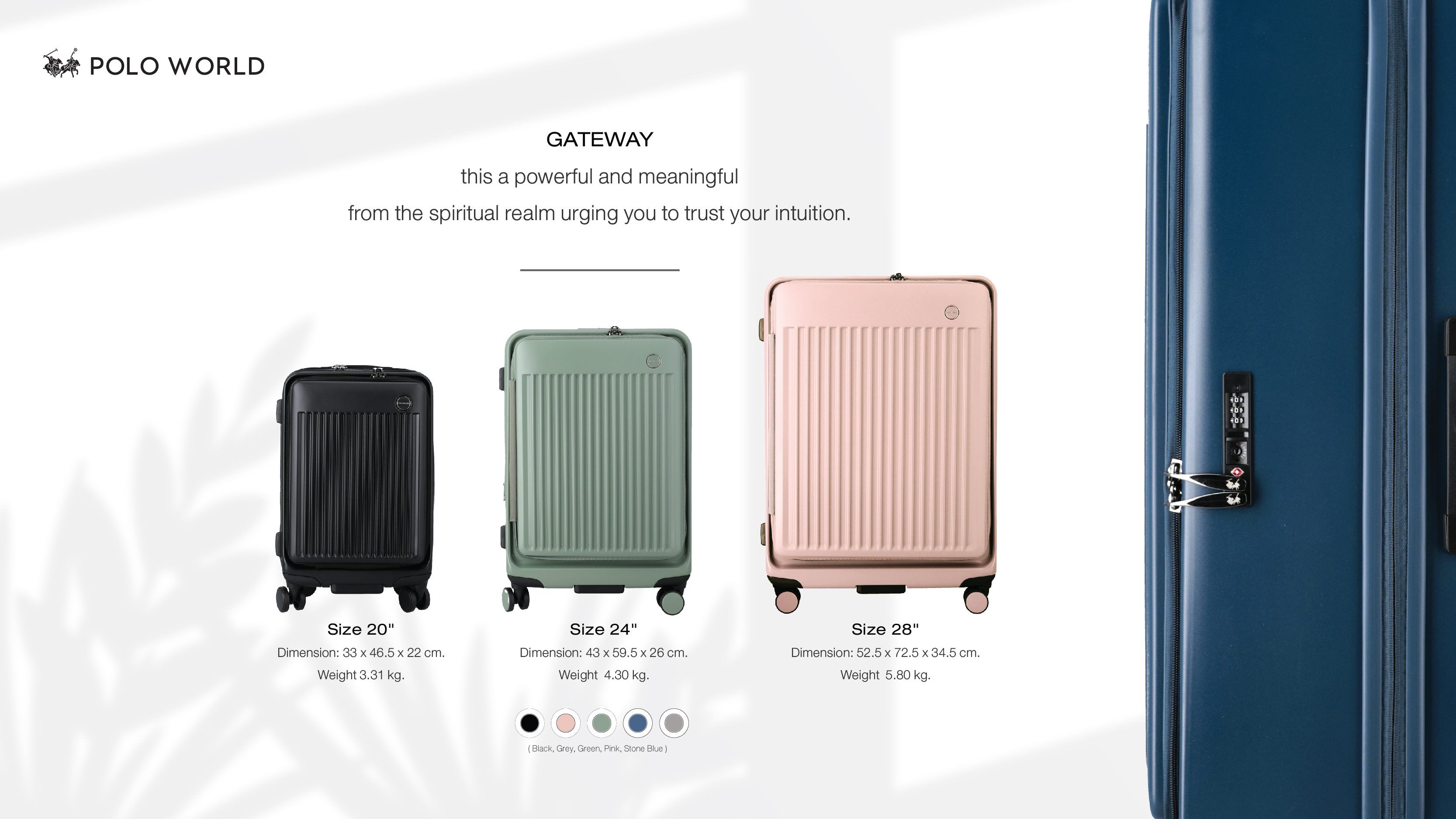 POLO WORLD กระเป๋าเดินทาง PW901 Gateway Hardcase Luggage กระเป๋าเดินทาง ...