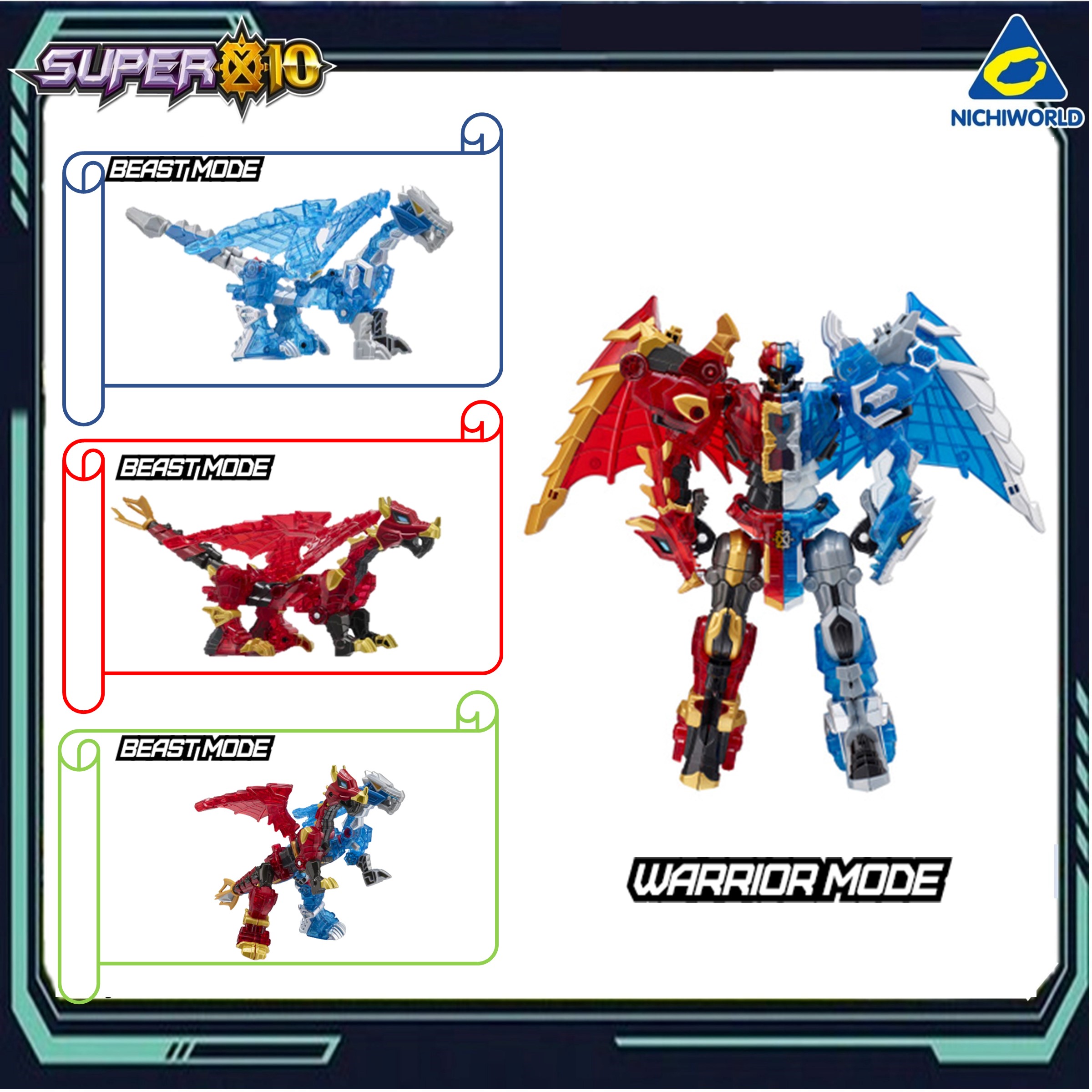 Super 10 Dragonius Transform Robot ซุปเปอร์เท็นหุ่นแปลงร่างดรากอนิอัส ...