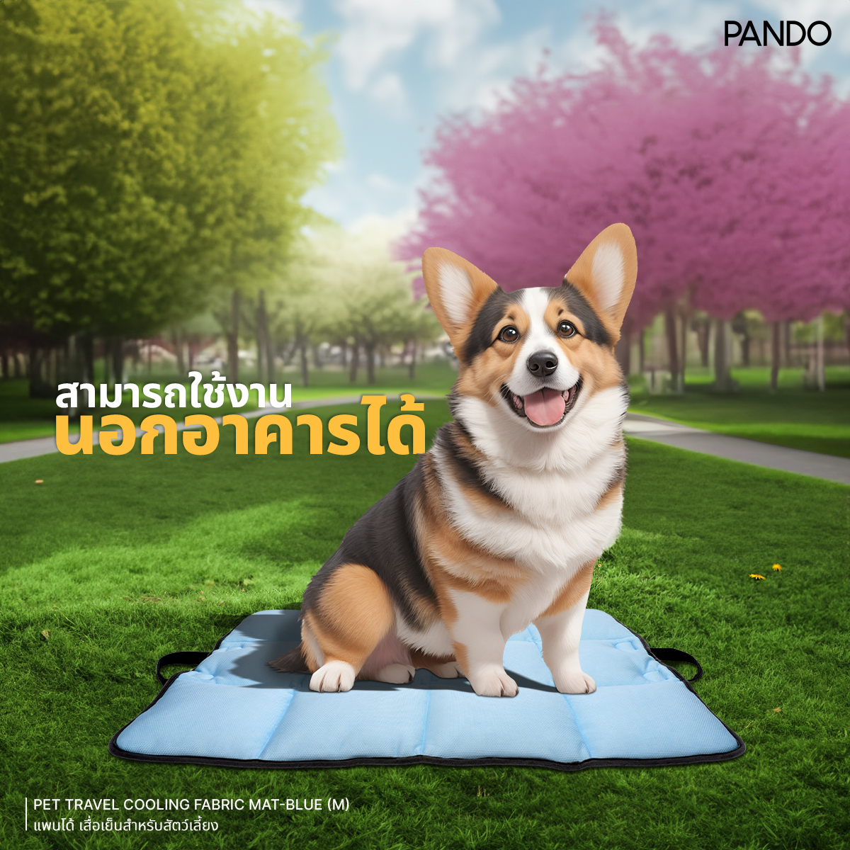 [สินค้าใหม่] PANDO Pet Travel Cooling Fabric Mat แพนโด้ เสื่อเย็นสำหรับ ...