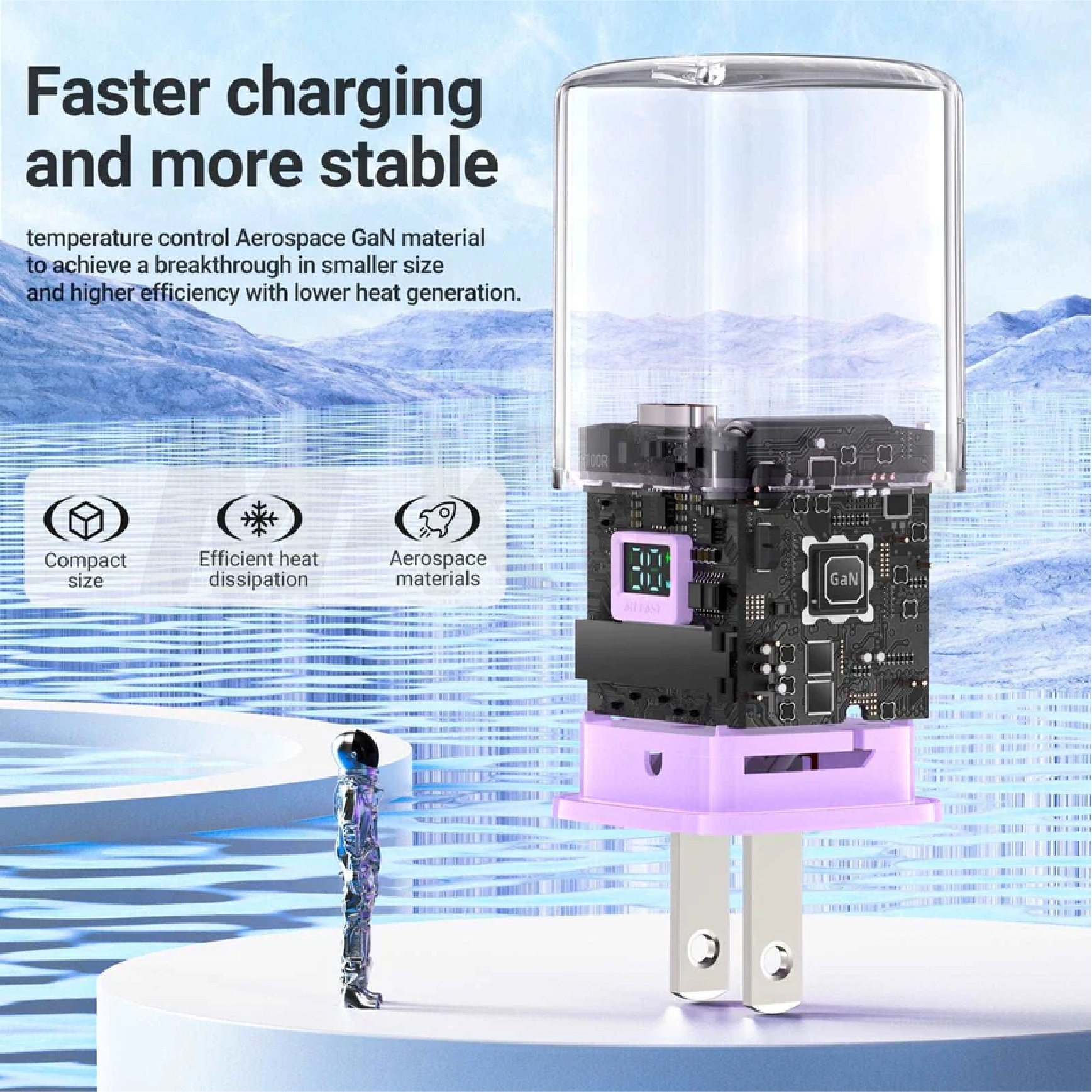 Acefast รุ่น A55 หัวชาร์จ ชาร์จเร็ว PD30W GaN 1 USB-C อะแดปเตอร์ หัว US ...