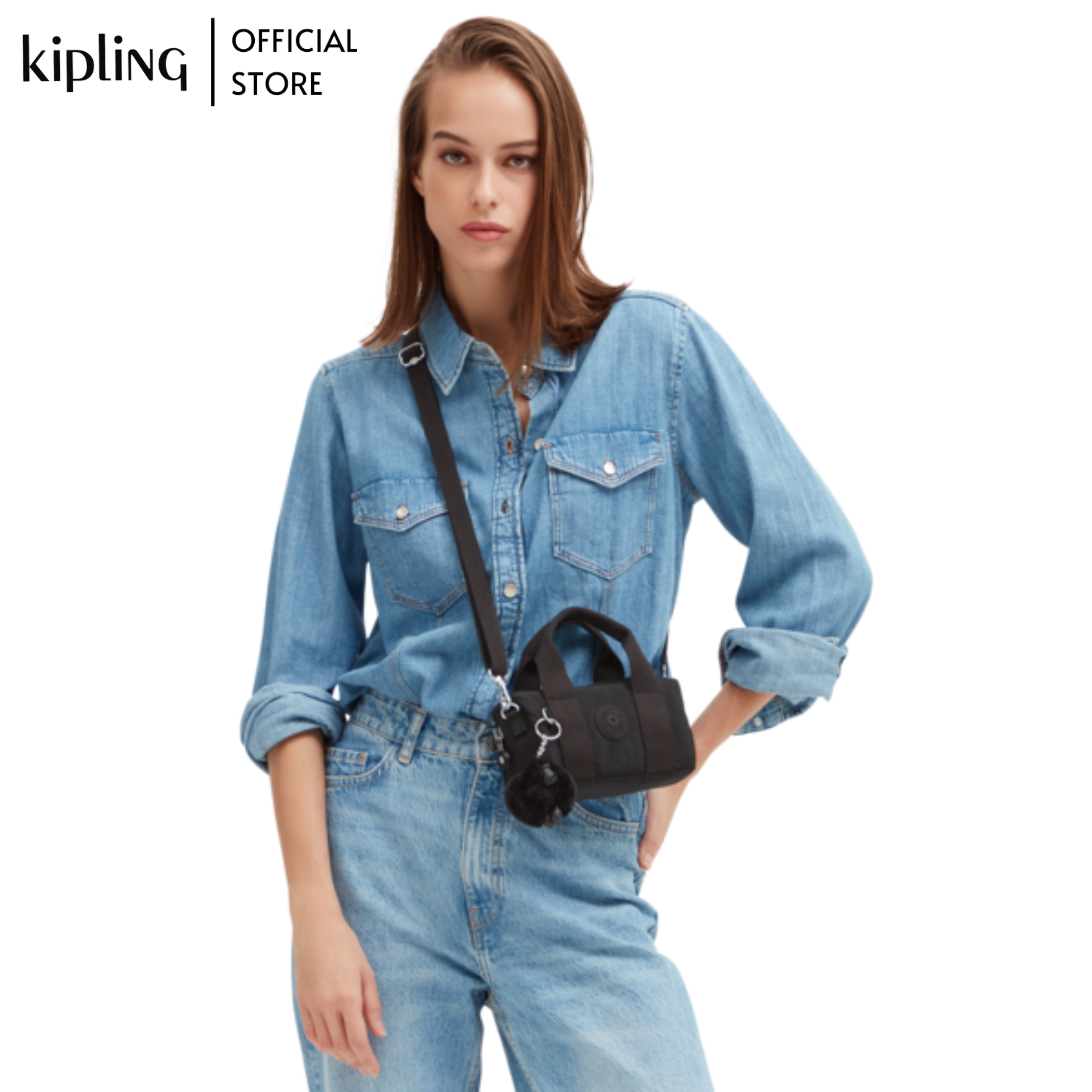 กระเป๋า KIPLING รุ่น BINA MINI สี Black Noir | Shopee Thailand