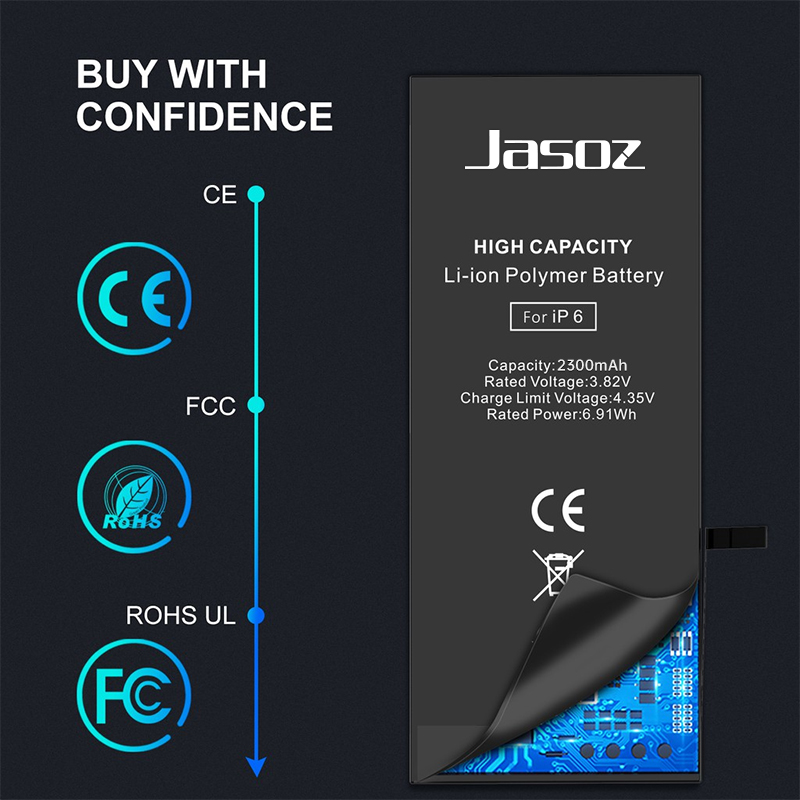 ⚡COD⚡Jasoz Battery For Phone แบตเตอรี่ใช้สำหรับ 6SP 7/8P X XS 11 13 pro ...