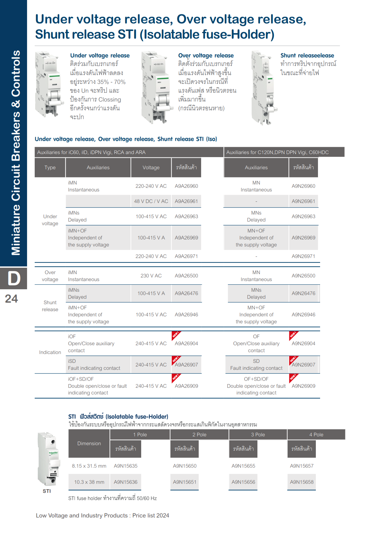 Schneider ฐานฟิวส์ A9N15656 25A 3P 10.3x38mm Acti9 Fuse-Disconnector ...