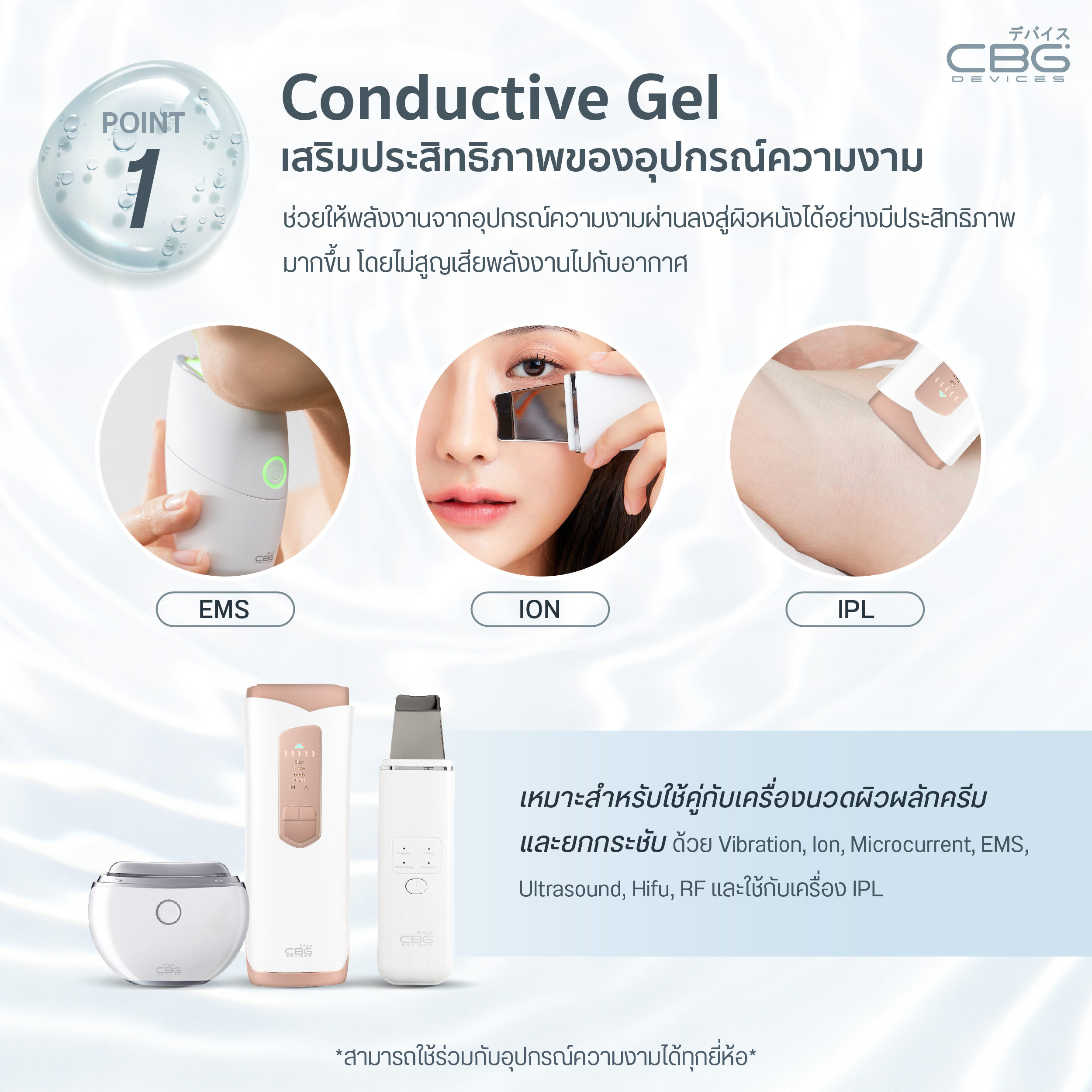 CBG Devices เจลทรีทเมนต์นวดหน้า 3 สูตรยอดฮิต ใช้กับเครื่องนวดหน้าได้ทุก ...