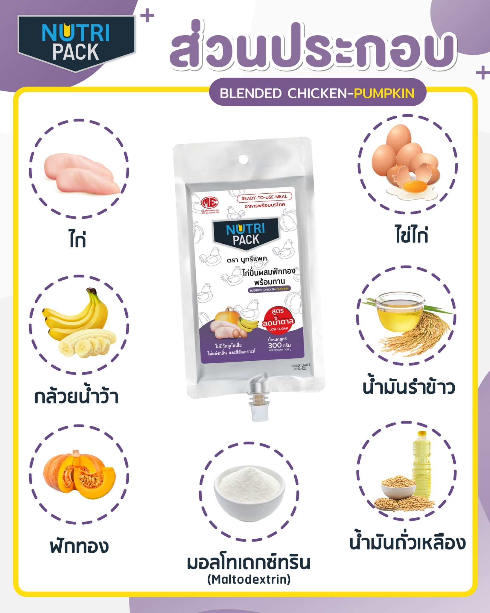 Nutri Pack อาหารผู้ป่วย อาหารทางสายยาง นูทริแพค สูตรปลาทูน่า และสูตรลดน้ำตาลไก่ปั่น ยกกล่อง 20 ...