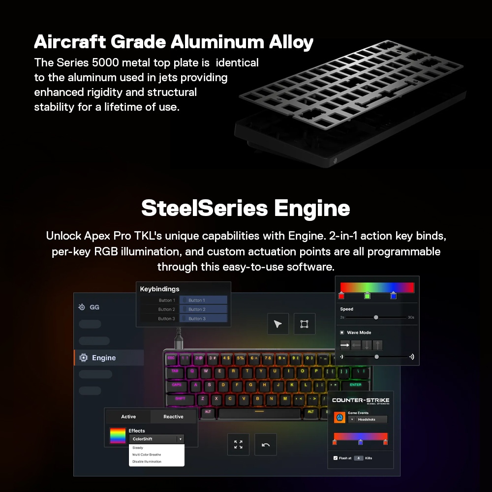 SteelSeries Apex Pro TKL Wireless Optical Keyboard คีบอร์ดเกมมิ่งไร้สาย ...