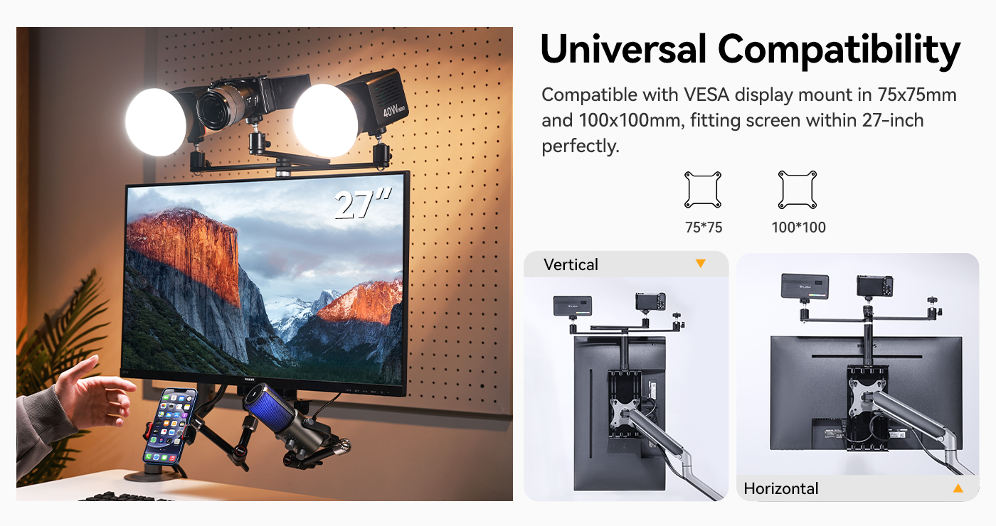 Ulanzi VS01 VESA Monitor Stand Mount แท่นอุปกรณ์เสริมต่อยึดจอมอนิเตอร์ ...